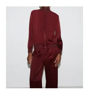 Gucci Monogrammed Zip-up Jacket - Red