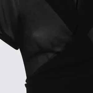 Rick Owens Short Sleeve Wrap Blouse - Black