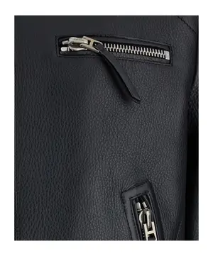 TOM FORD High Collar Leather Jacket