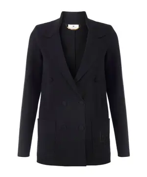 Elisabetta Franchi Double Breasted Knit Jacket