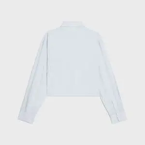 Celine Cropped Cotton Chambray Shirt