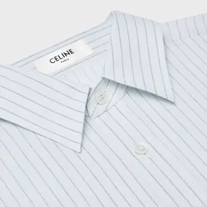 Celine Cropped Cotton Chambray Shirt