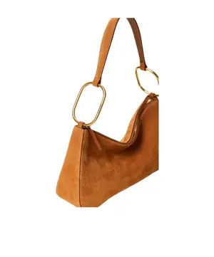 TWINSET Medium Liliane Shoulder Bag With Ring Detail - Bubinga Brown