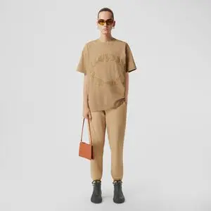 Burberry Embroidered Cotton T-shirt