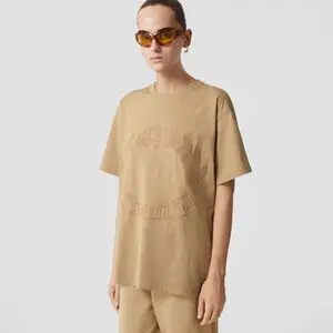 Burberry Embroidered Cotton T-shirt