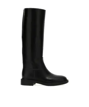GIANVITO ROSSI Moka Round Toe Boots - Black