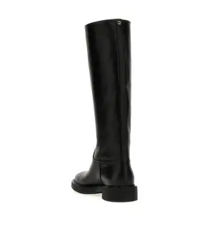 GIANVITO ROSSI Moka Round Toe Boots - Black