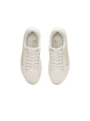 Balmain B-court Printed Trainers - White