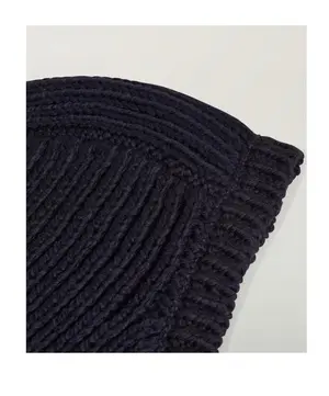 Y3 Ribbed Knit Balaclava With Embroidered Logo