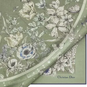 Dior Châle Astral Flowers - Gray