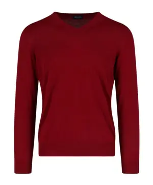 DRUMOHR V-neck Knit Pullover - Red