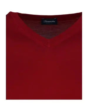 DRUMOHR V-neck Knit Pullover - Red