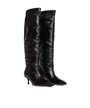 SCAROSSO Barbara Pointed-toe Boots - Black