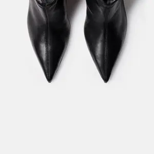 SCAROSSO Barbara Pointed-toe Boots - Black