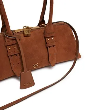 Pinko Bowling Baguette Large Shoulder Bag - Brown