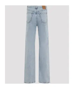TOTEME Logo-patch Straight Leg Jeans - Gray