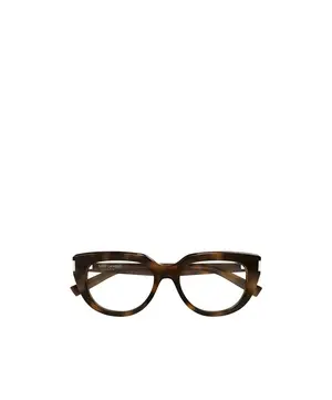 Saint Laurent Full-frame Eyeglasses With Tortoiseshell Finish - Black