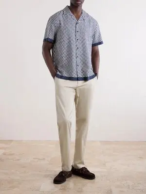 Onia Straight-leg Cotton-blend Trousers