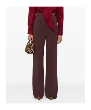 Elisabetta Franchi Embellished Crêpe Trousers