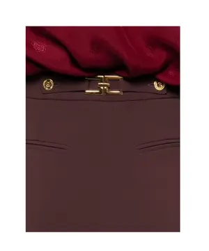 Elisabetta Franchi Embellished Crêpe Trousers