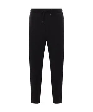 Brunello Cucinelli Drawstring Straight Leg Pants - Black