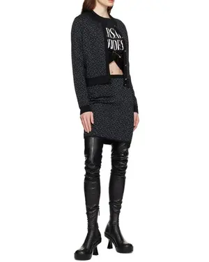 Versace Monogram Jacquard Knit Mini Skirt