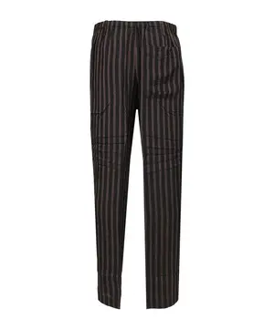 Dries Van Noten Striped Tailored Straight Leg Trousers