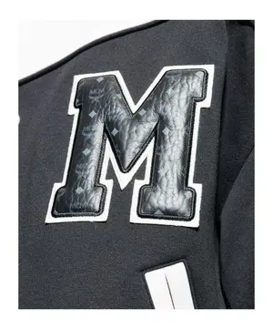 Mcm München Varsity Bomber Jacket - Black