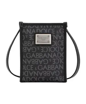 Dolce & Gabbana Small Logo Print Shopper Bag - Black
