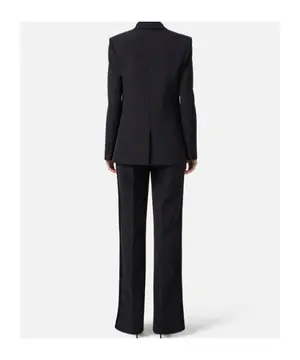 Elisabetta Franchi Tailored Trousers With Button Detail - Black