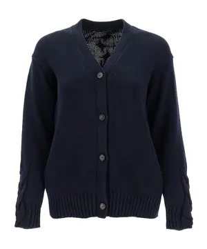 Max Mara Long-sleeved V-neck Cardigan