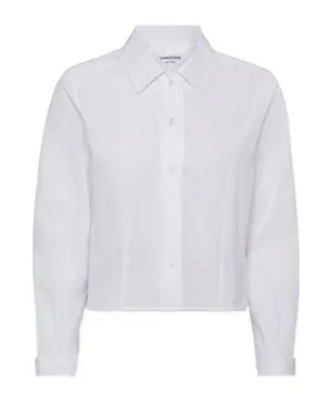 Thom Browne Long Sleeve Cropped Shirt