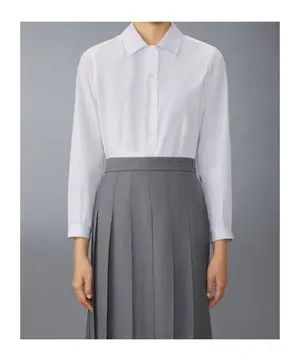 Thom Browne Long Sleeve Cropped Shirt
