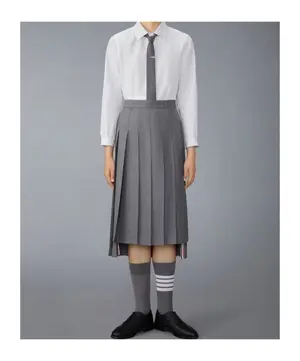 Thom Browne Long Sleeve Cropped Shirt