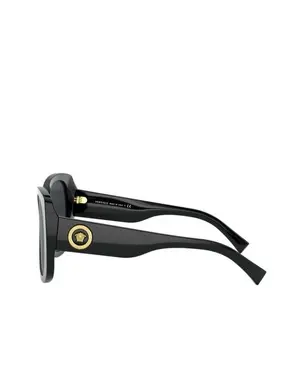 Versace Medusa Square Frame Sunglasses - Black