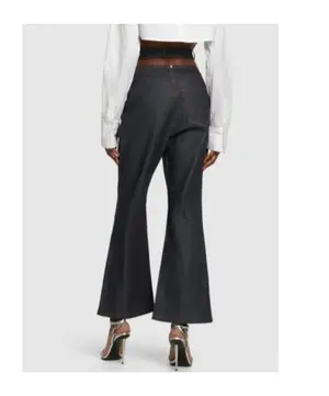 AREA Belt Ring Jeans With Crystal Embellishments