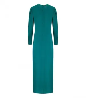 TWINSET Asymmetric Draped Maxi Dress - Green