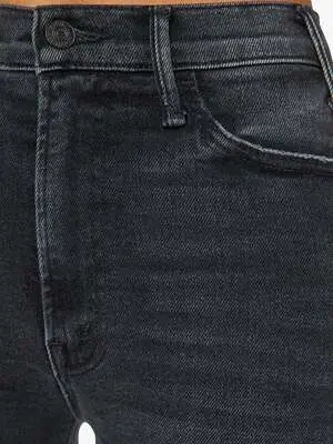 MOTHER The Hustler Roller Sneak Jeans In Wash - Black