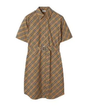 Burberry Checked Belted Mini Dress