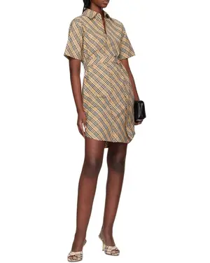 Burberry Checked Belted Mini Dress
