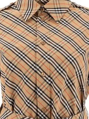 Burberry Checked Belted Mini Dress