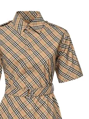 Burberry Checked Belted Mini Dress