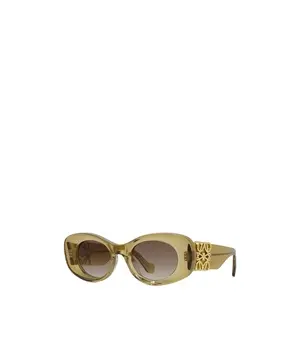 Loewe Oval Frame Sunglasses - Green