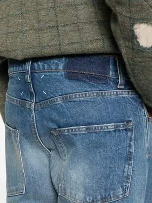 MAISON MARGIELA Whiskering Effect Jeans - Blue