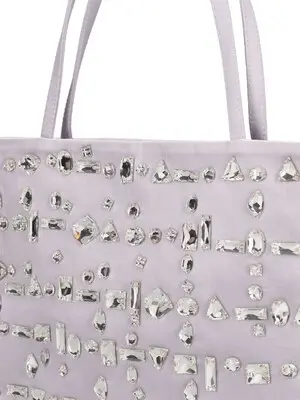 16Arlington Suki Small Shoulder Bag With Crystal Embellishments - Gray