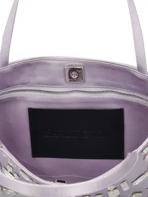 16Arlington Suki Small Shoulder Bag With Crystal Embellishments - Gray