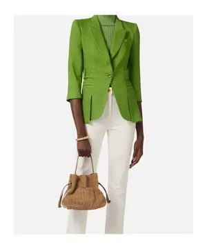 Elisabetta Franchi Single-breasted Blazer With Metal Trim