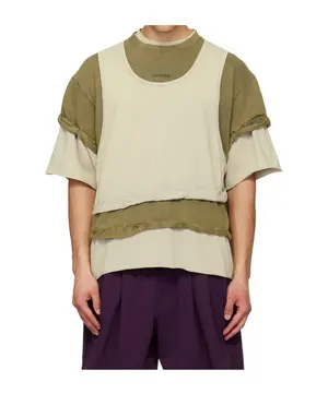 We11Done Three-layer Short-sleeved T-shirt - White