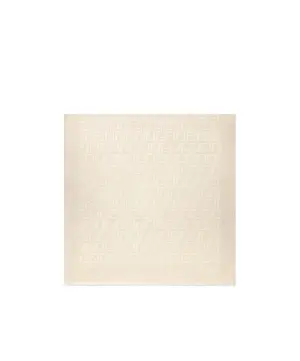 Fendi Camellia Silk Stole With Ff Pattern - White