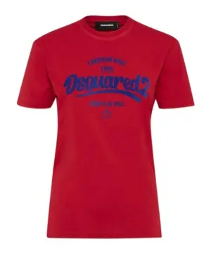 Dsquared2 Born To Be Wild" Cotton T-shirt - Red